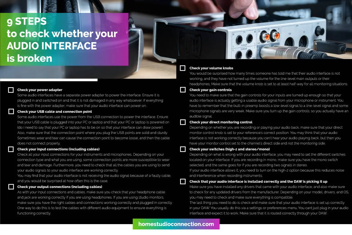 Is Your Audio Interface Broken? (9 Steps To Find Out) – Home Studio ...